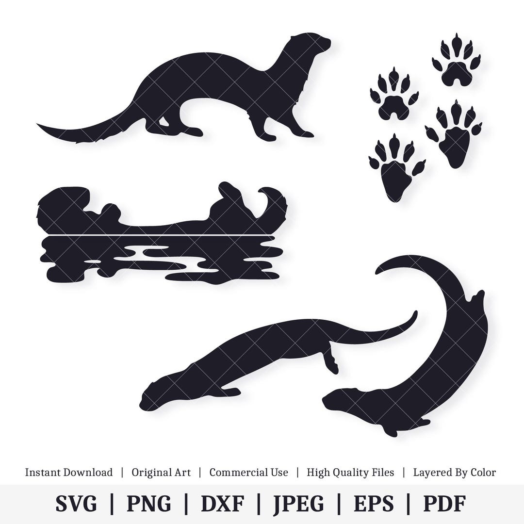 Otter Shapes | Vector Bundle | INSTANT DIGITAL DOWNLOAD | Svg | Png ...