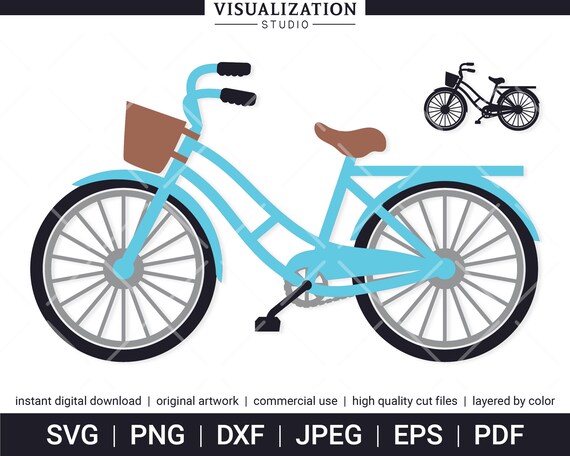 Bicycle Vector Clipart INSTANT DIGITAL DOWNLOAD Svg | Etsy