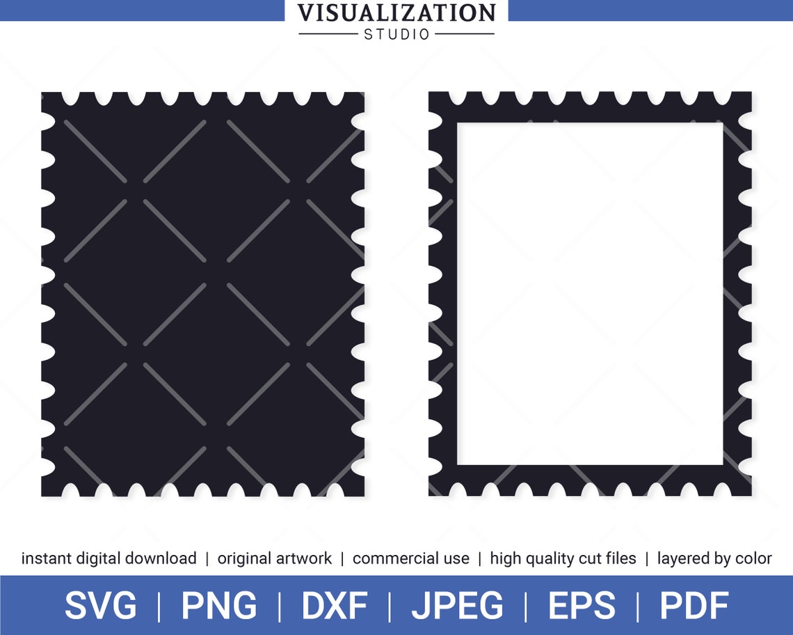 Postage Stamp Frame Vector Clipart Set INSTANT DIGITAL - Etsy