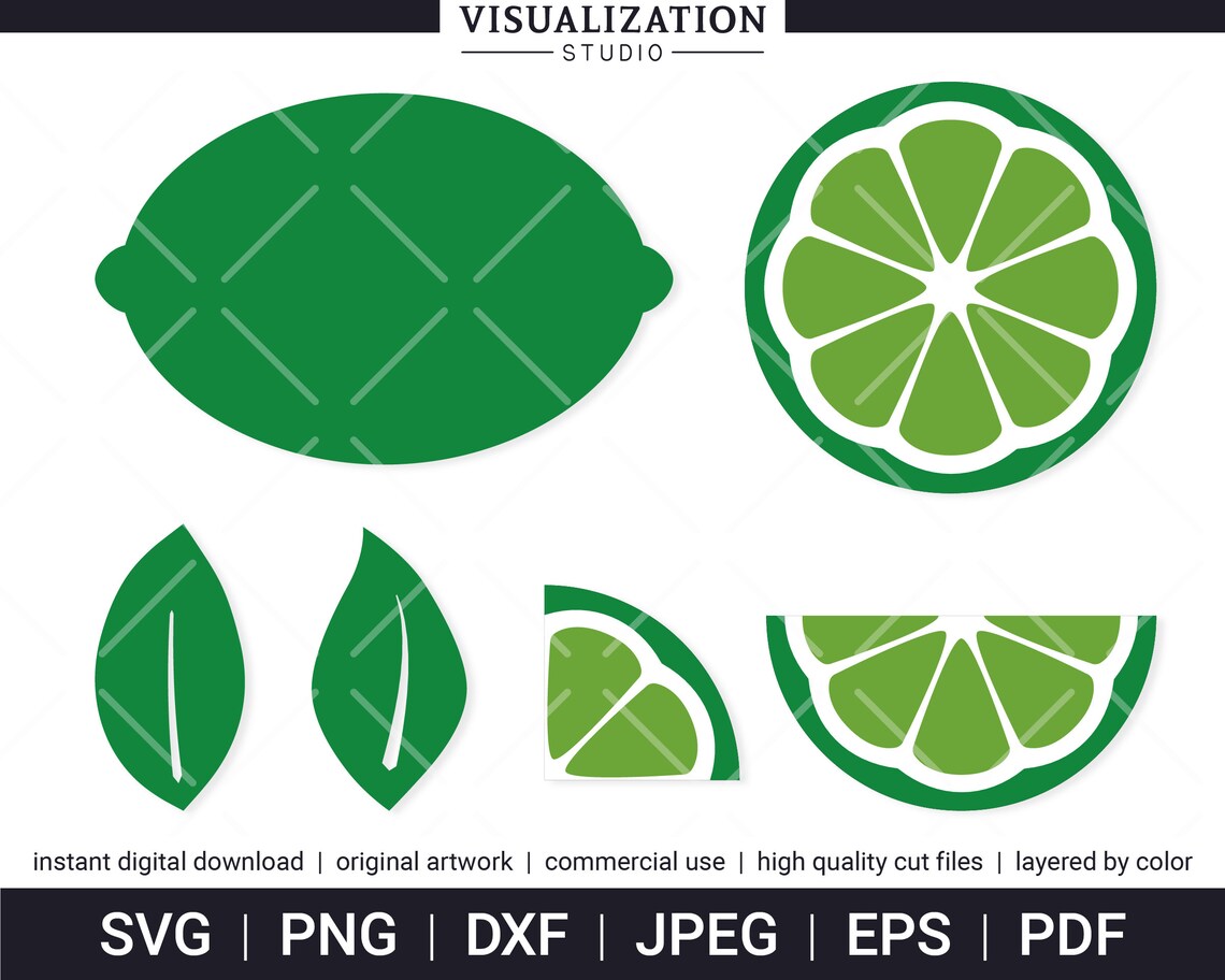 Lime Vector Clipart Set INSTANT DIGITAL DOWNLOAD Svg - Etsy