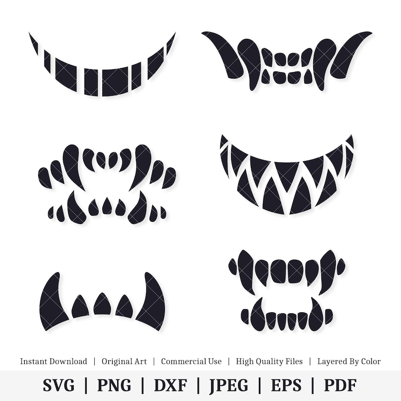 Vampire Teeth Svg - Etsy