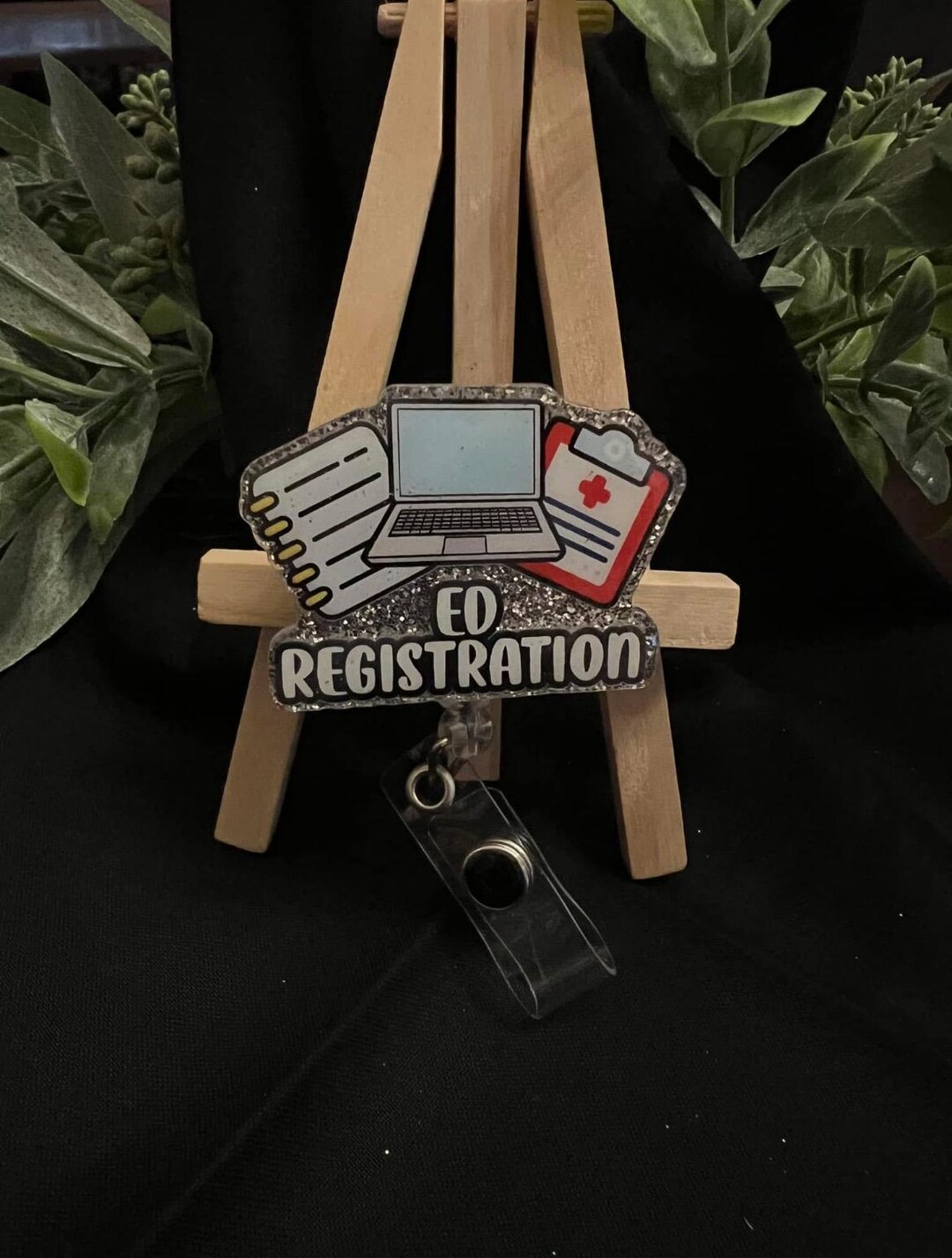 ED Registration Career Animated Glitter Badge Reel - Etsy