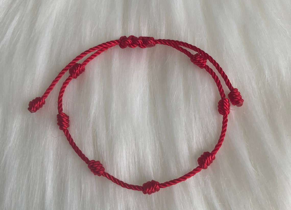 Set of 4/ 7 Knots String Bracelets/ Protection/dainty: Kabbalah/ Good ...