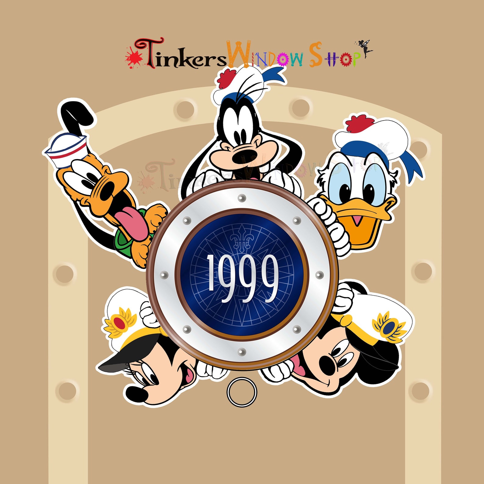 The Fab Five Gang Magnet Mickey and Minnie Donald and - Etsy