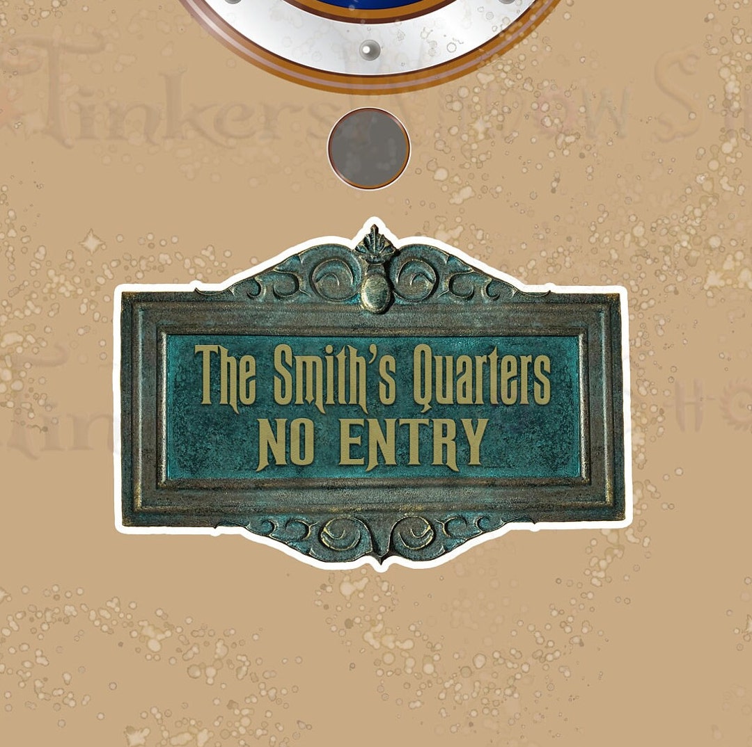 The Haunted Mansion Themed Staff Quarters No Entry Sign Cruise Line ...