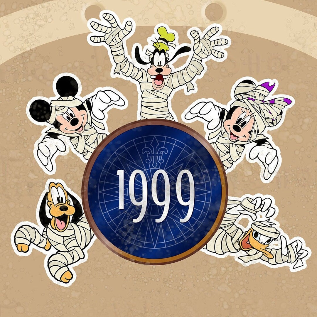 Fab Five Gang as Mummies Magnet - Mickey and Minnie, Donald, Goofy and ...