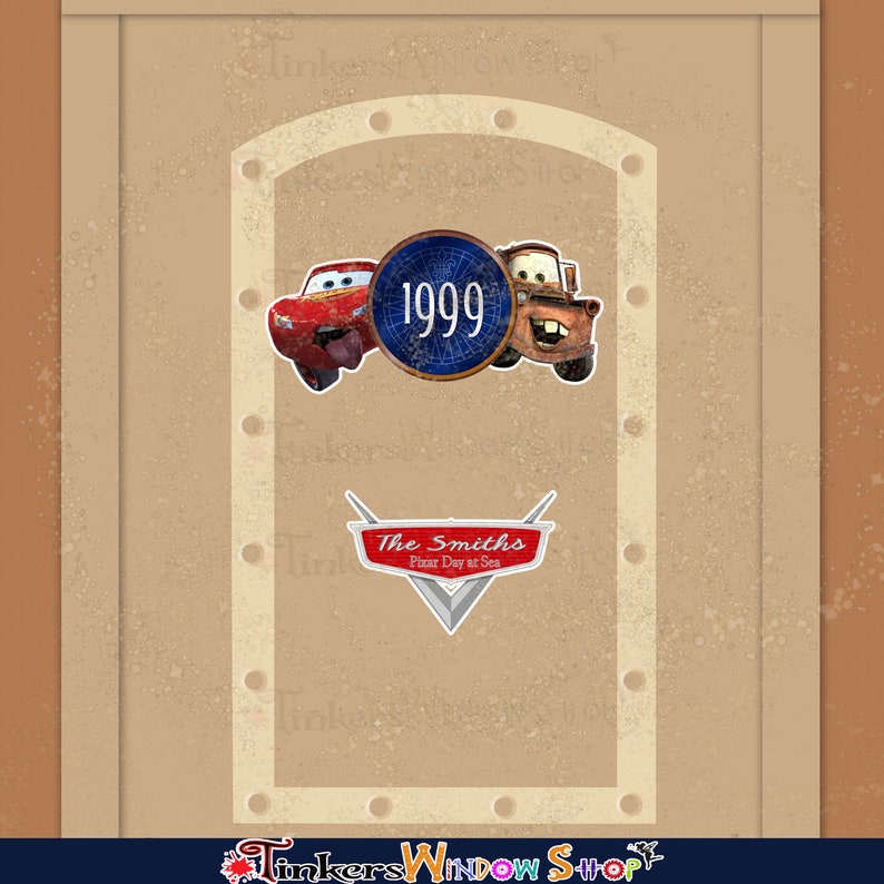 Pixar Cars Lightning Mcqueen & Mater Door Magnet - Etsy
