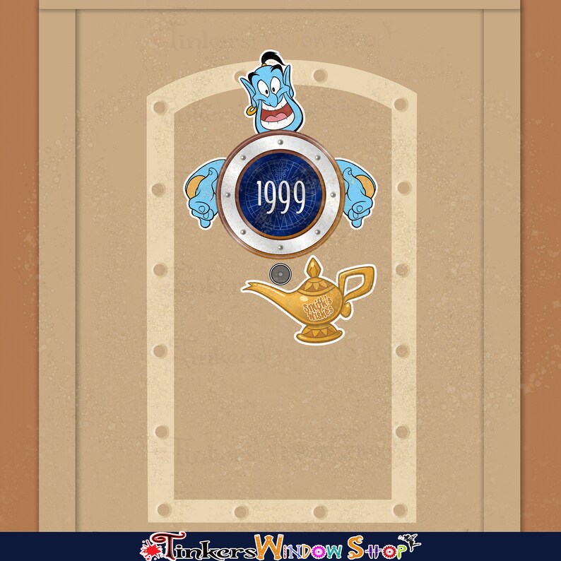 Genie From Aladdin Disney Inspired Cruise Line Magnet for Cabin Door - Etsy