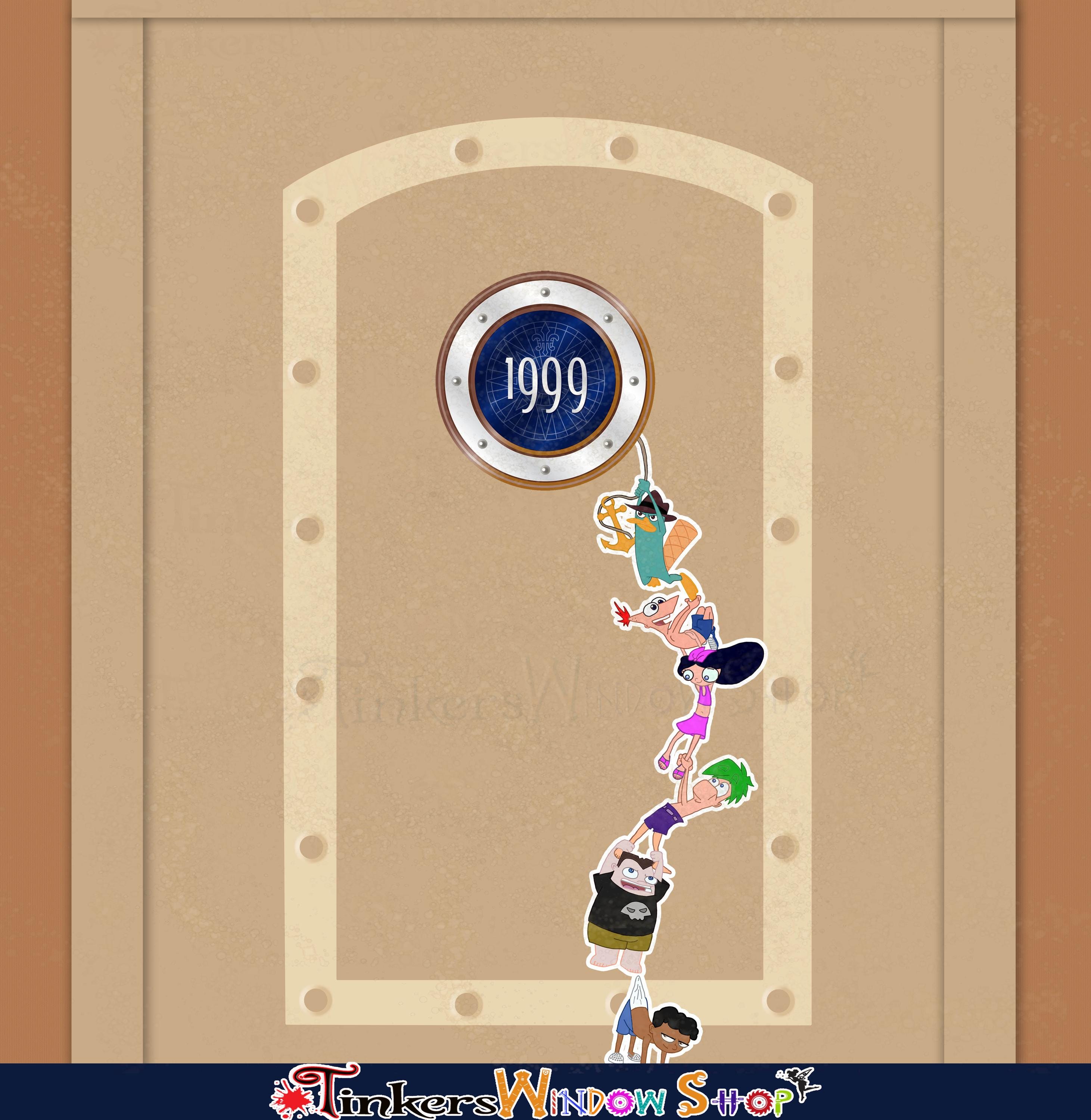 Phineas and Ferb Gang Disney Inspired Cruise Line Magnet for Cabin Door ...