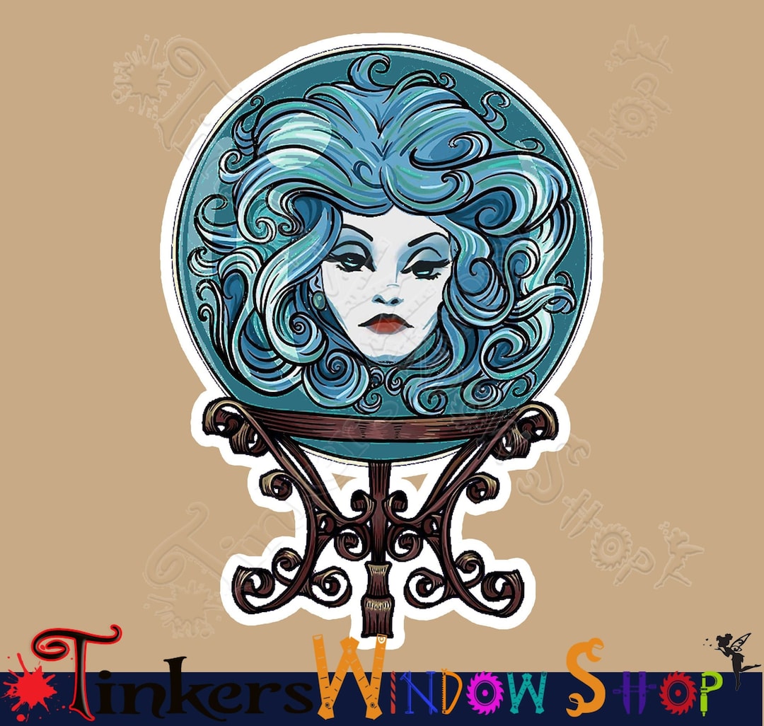 The Haunted Mansion Madame Leota Crystal Ball or Tombstone Magnet for D ...