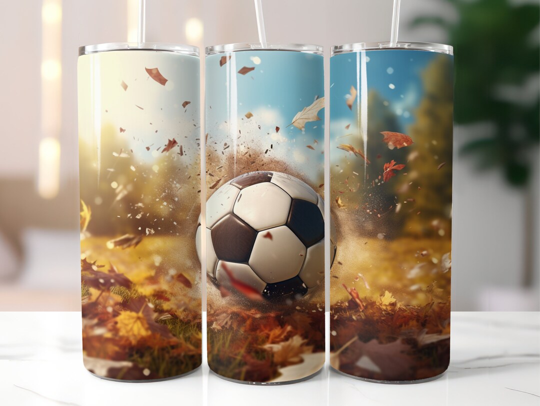 Soccer Ball Fall Leaves 20oz Tumbler Wrap (PNG Digital Download) - Etsy