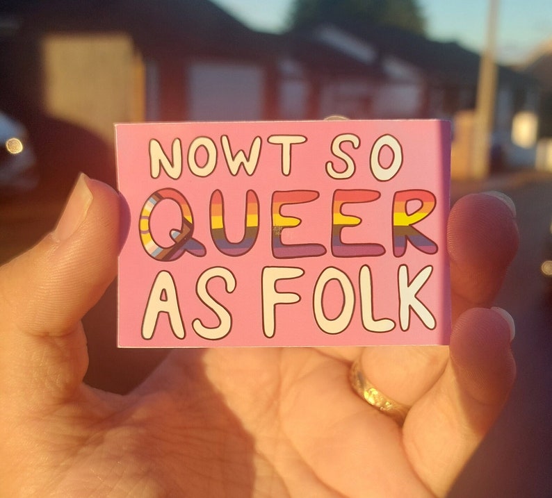 Nowt so Queer as Folk 3x5cm Sticker Trans Rights Socialism - Etsy