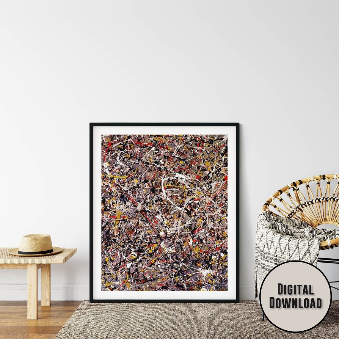 Jackson Pollock Print Pollock Style Art Digital Download Art | Etsy