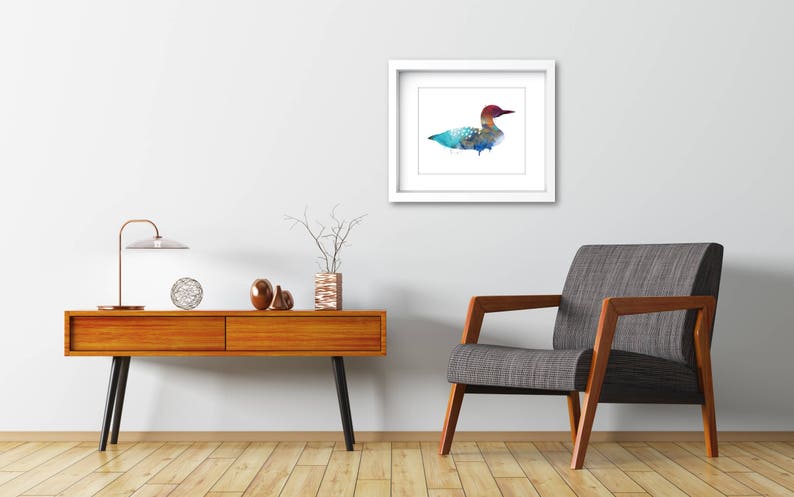 Abstract Loon Print | 3 Available Sizes | Free Shipping to Canada & US ...
