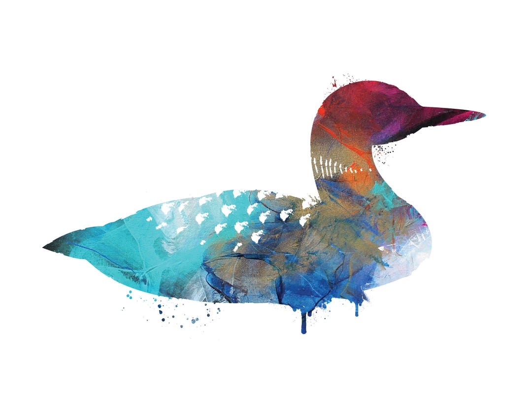 Abstract Loon Print | 3 Available Sizes | Free Shipping to Canada & US ...