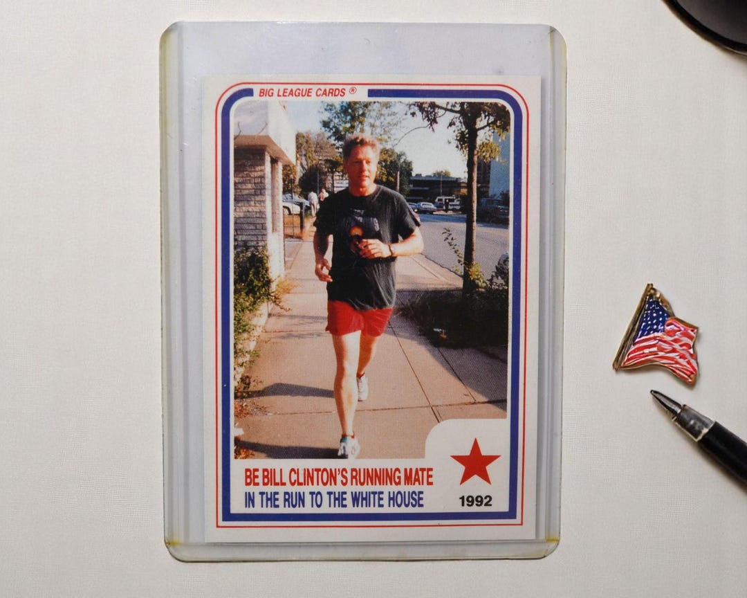 1992 Bill Clinton Running Mate Promo Card | Big League Cards Satirical ...