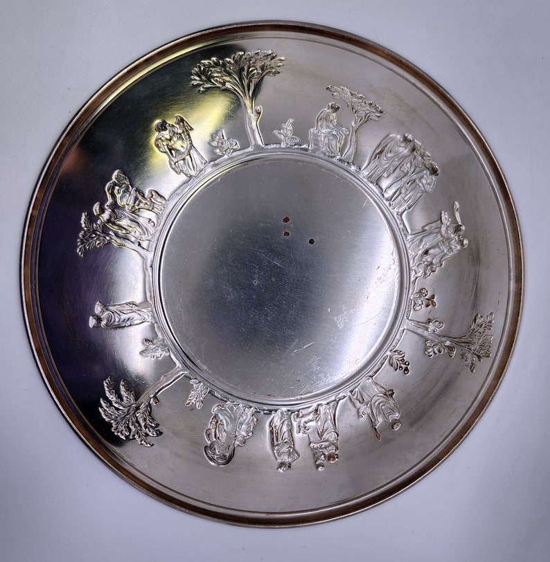 Unique Greek Silver Plated Plate - Mythological Masterpiece, Sheridan ...