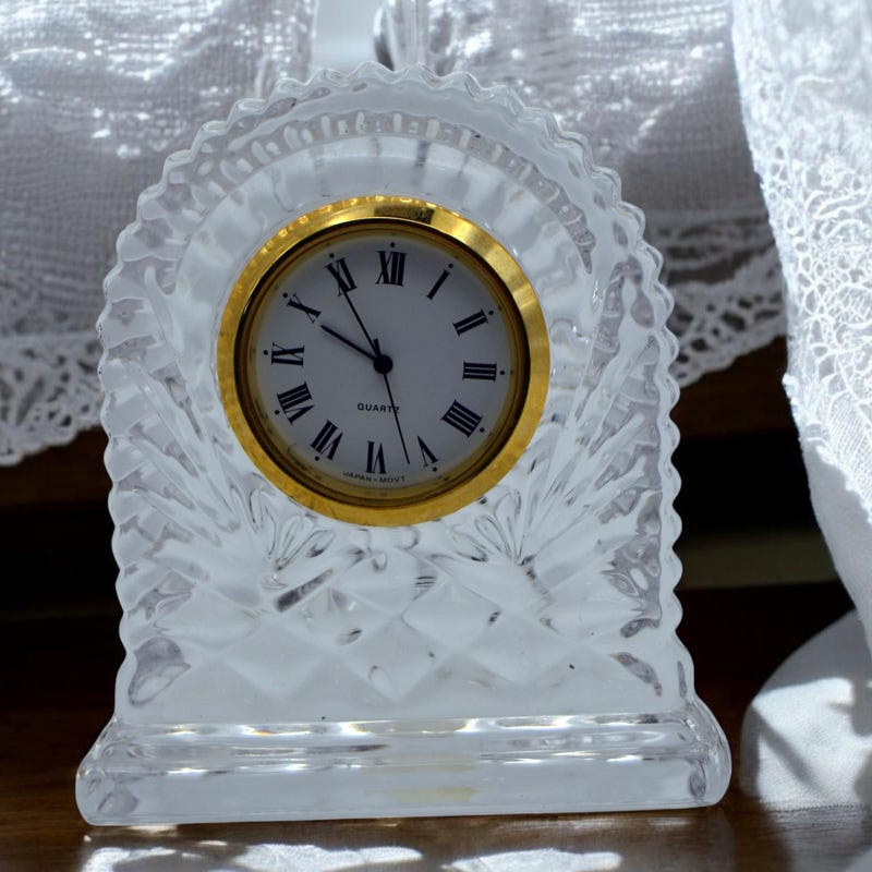 Glass Mantel Clock - Etsy