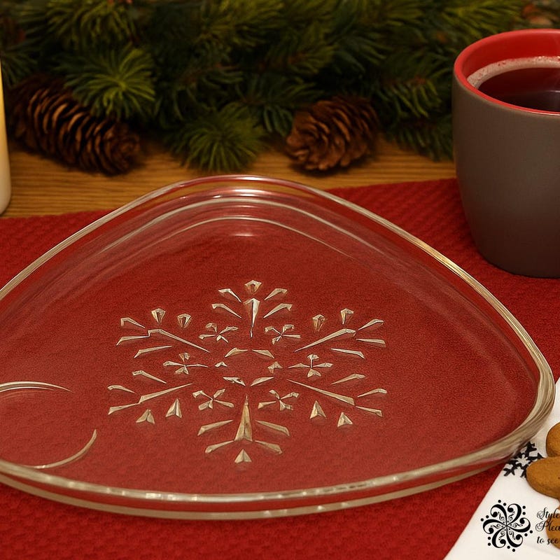 Snowflake Glassware - Etsy