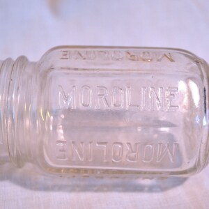 Antique Embossed Moroline Medicine Jar - Octagonal Rarity - Etsy