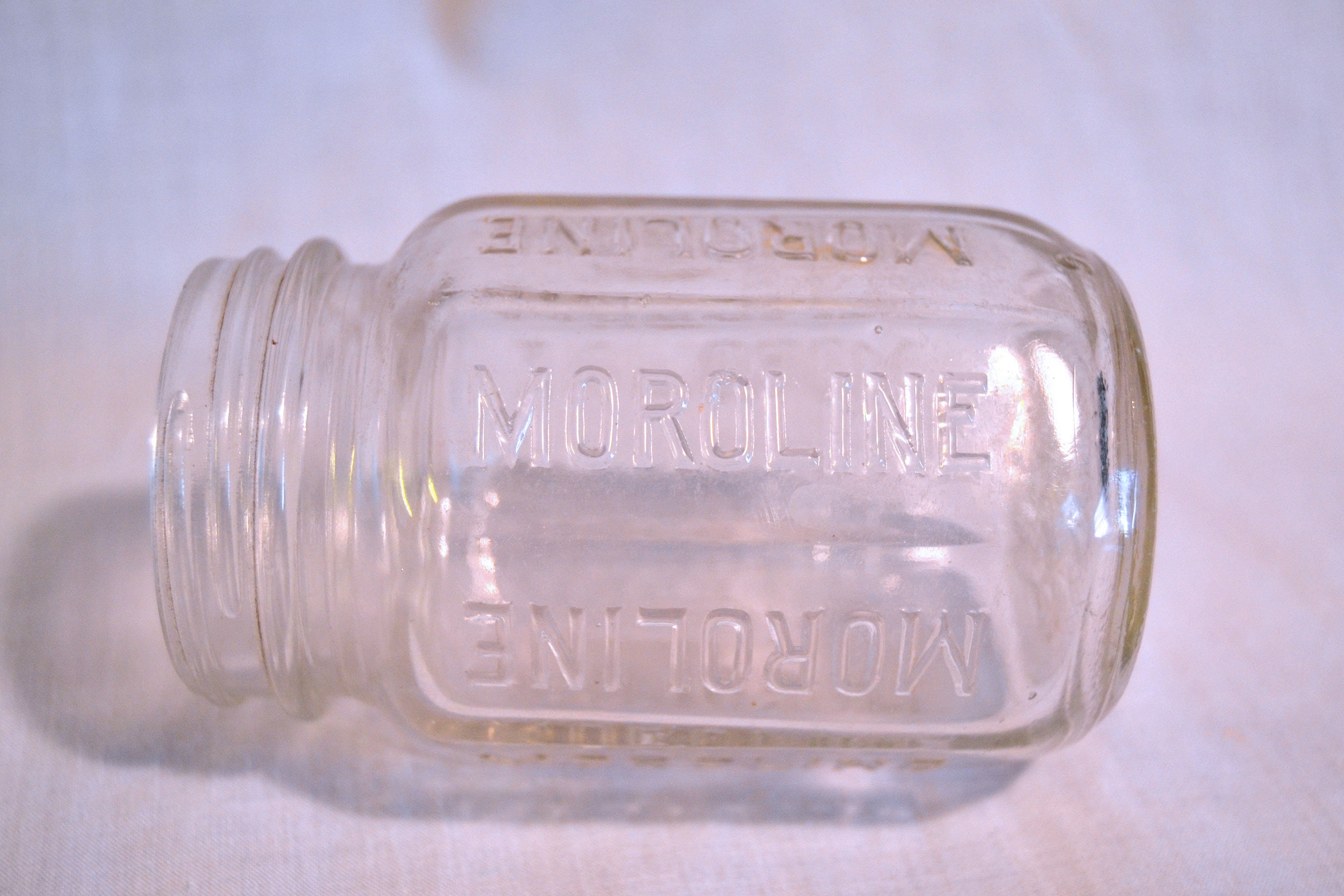 Antique Embossed Moroline Medicine Jar - Octagonal Rarity - Etsy