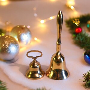 Charming Set of Brass Bells A Rustic Delight - Etsy