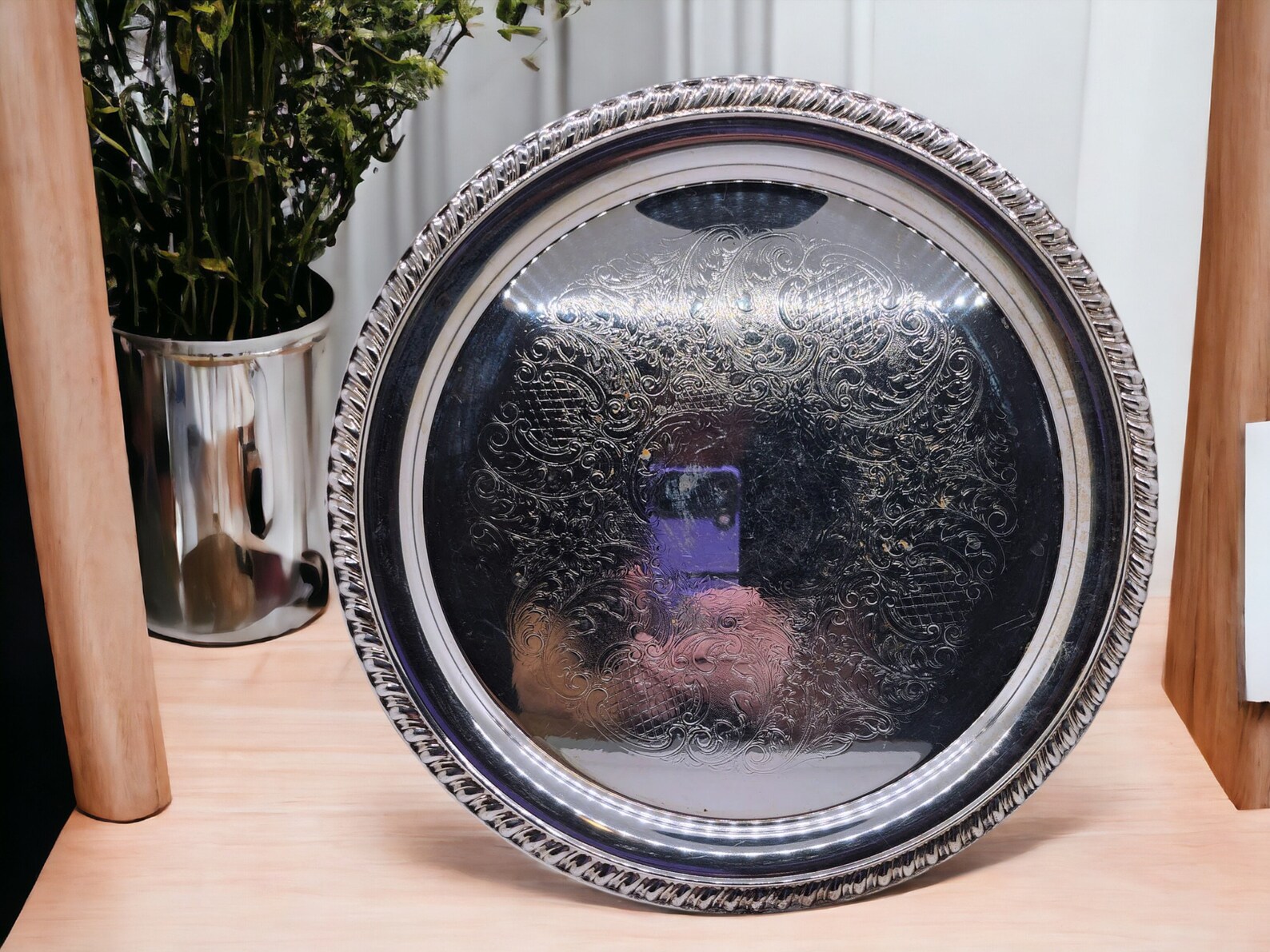Vintage Bales 1776 Silverplate Serving Platter - 12" Diameter ...