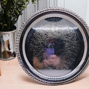 Vintage Bales 1776 Silverplate Serving Platter - 12" Diameter ...
