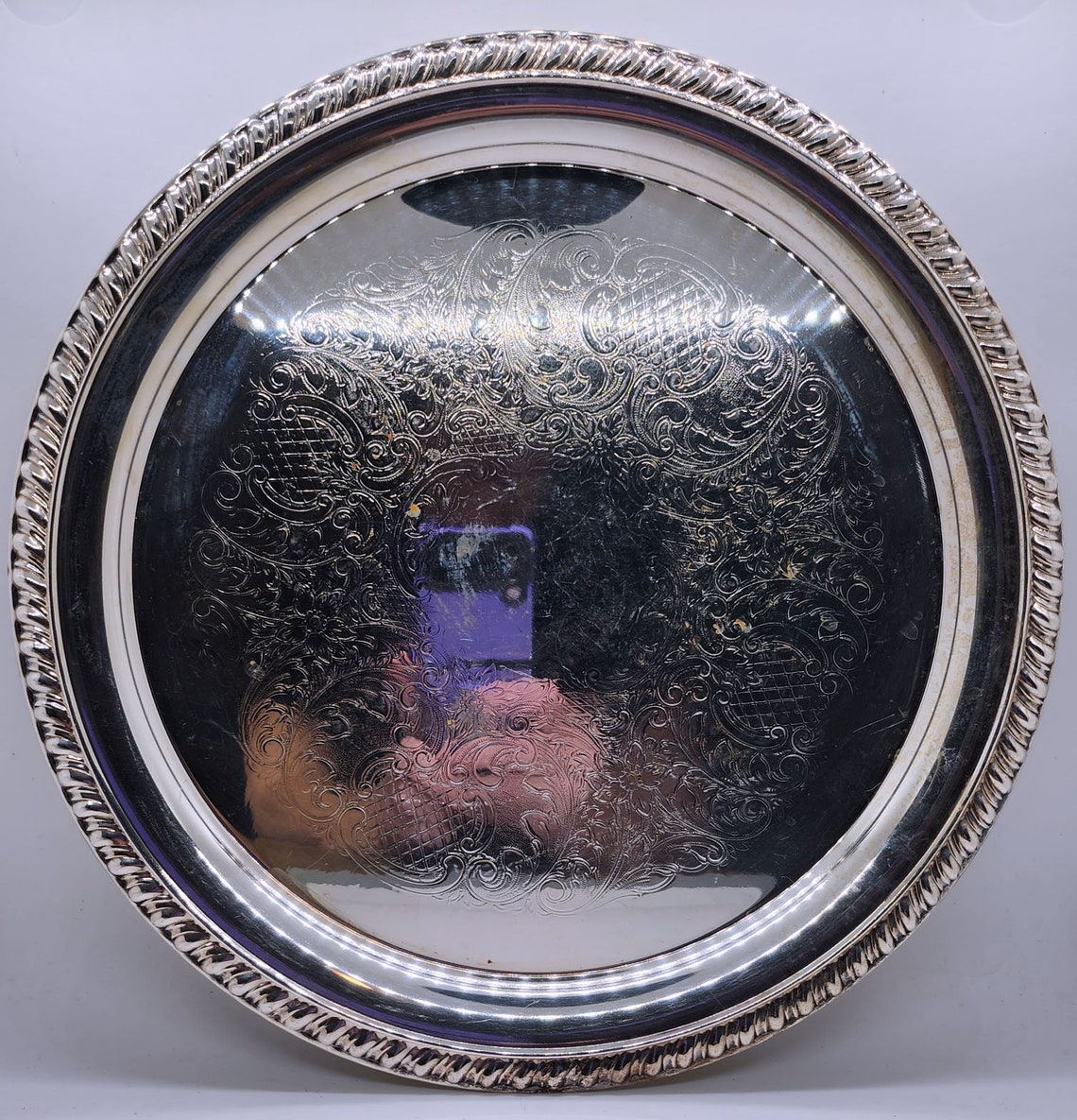 Vintage Bales 1776 Silverplate Serving Platter - 12" Diameter ...