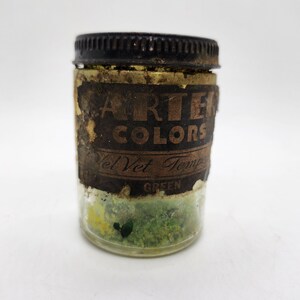 Rare 1930s Carter's Colors Green Inkwell Bottle W/ Original Label & Cap ...