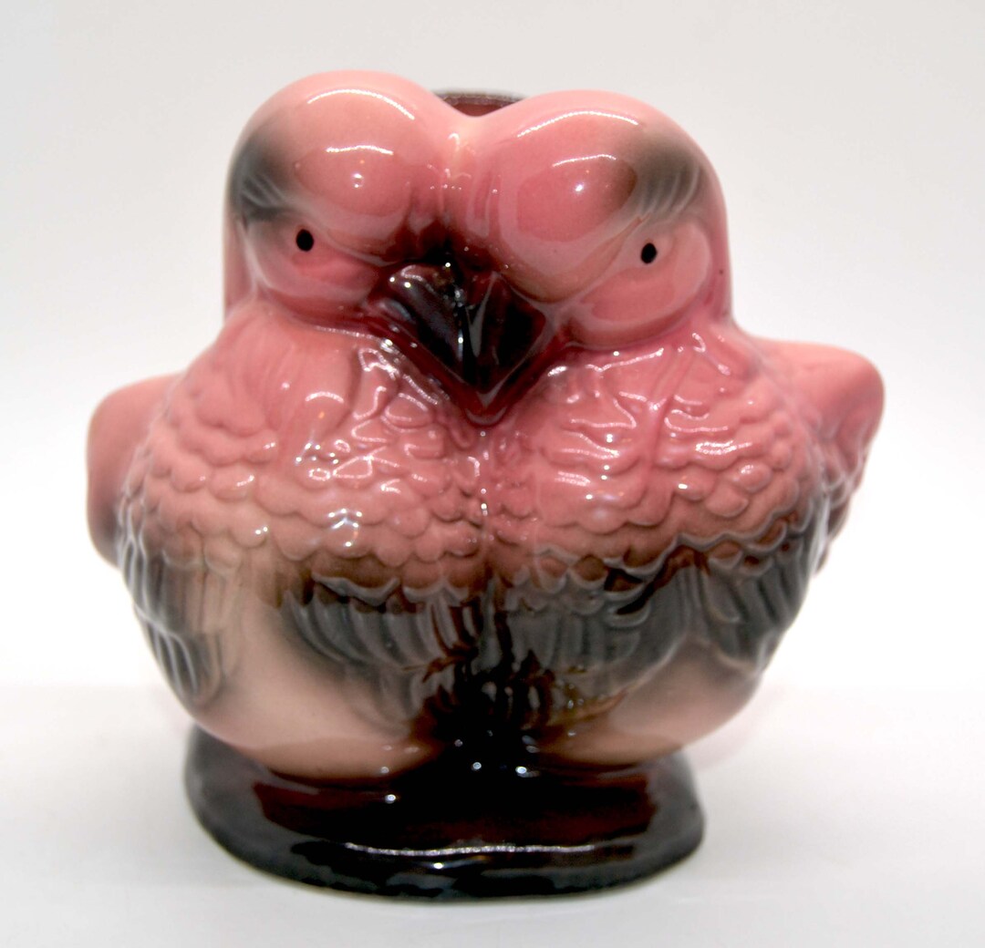 Adorable Pink Hull Pottery Love Birds Planter Vintage Ceramic - Etsy