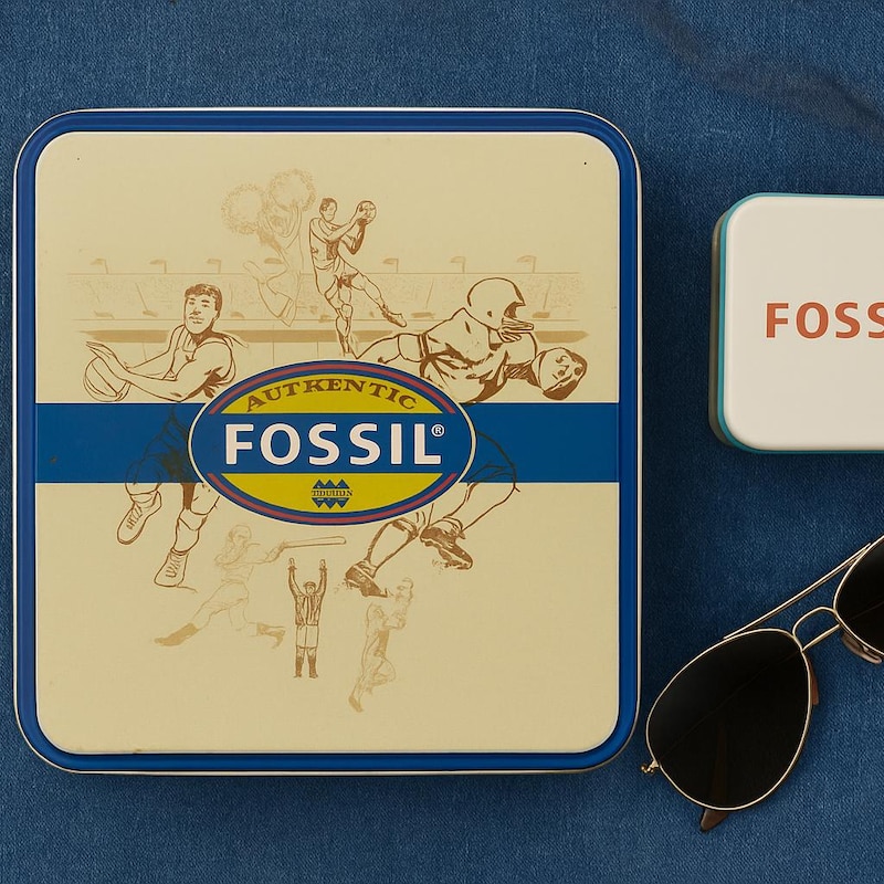 Vintage Fossil Tin Box - Etsy