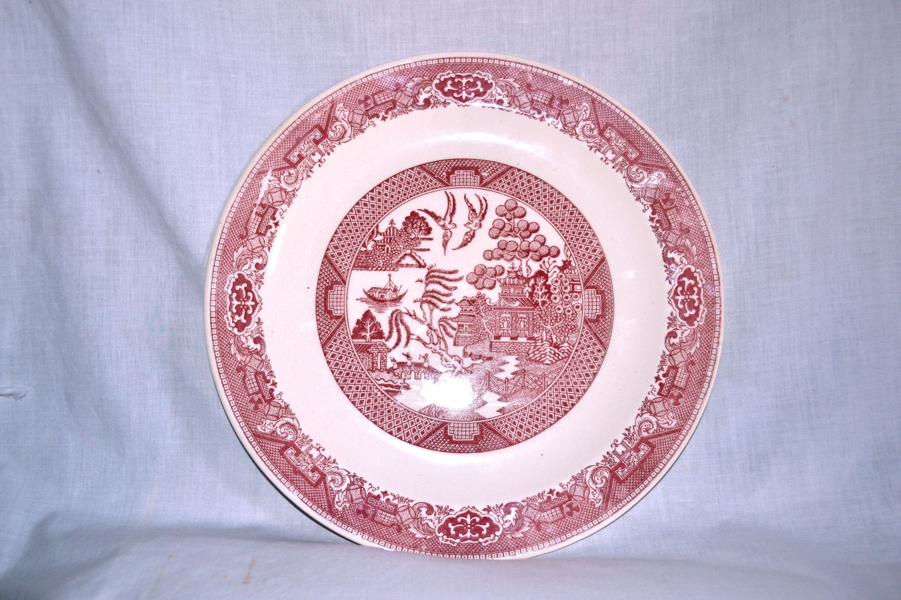 Rare Vintage Red Willow Ware Royal China Serving Plate With - Etsy