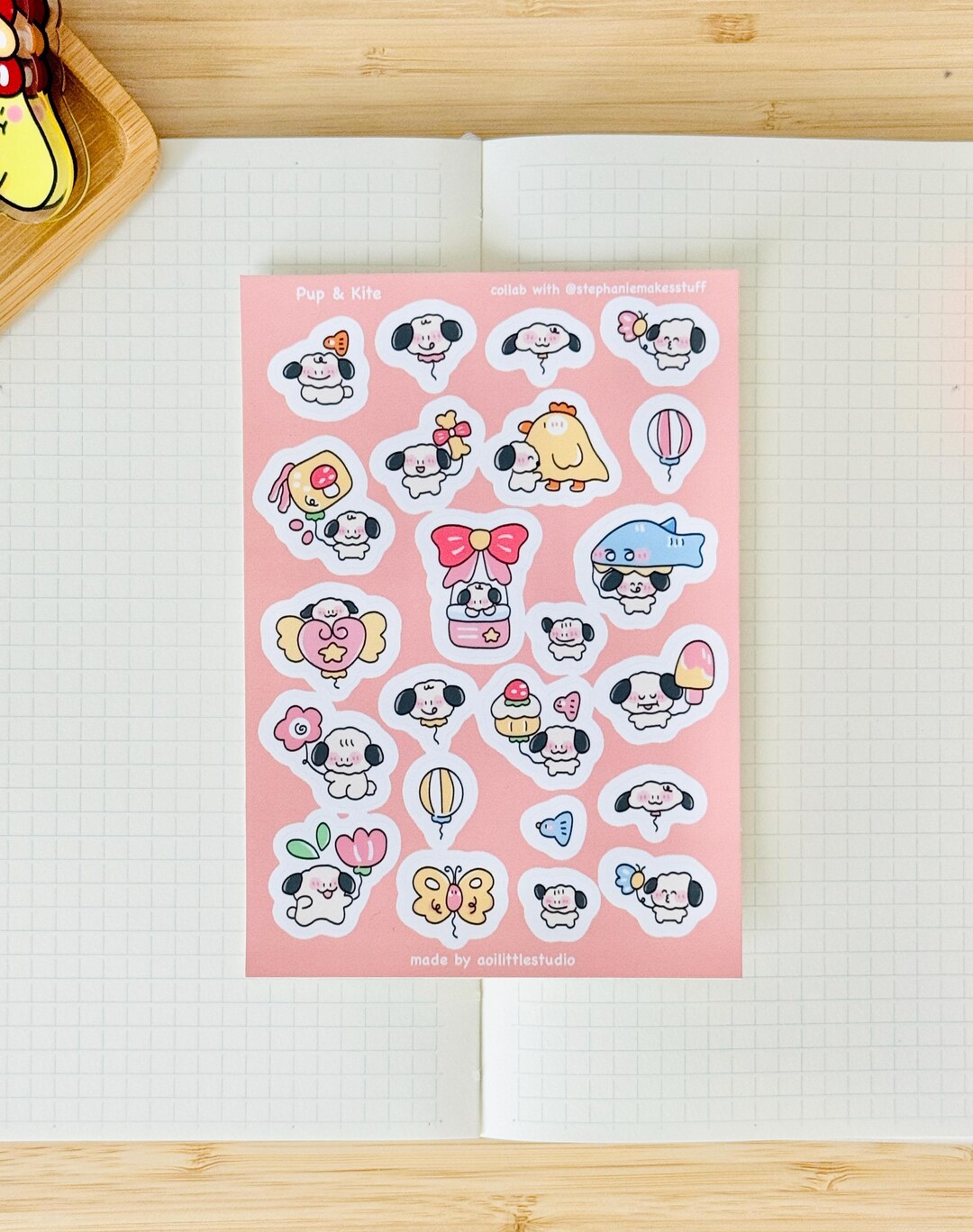 Pup & Kite Sticker Sheet | Bullet Journal Stickers, Cute Planner ...