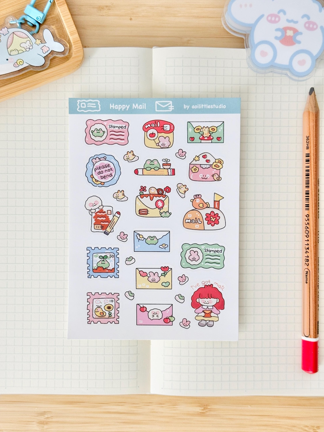 Happy Mail Sticker Sheet | Bullet Journal Stickers, Cute Planner ...