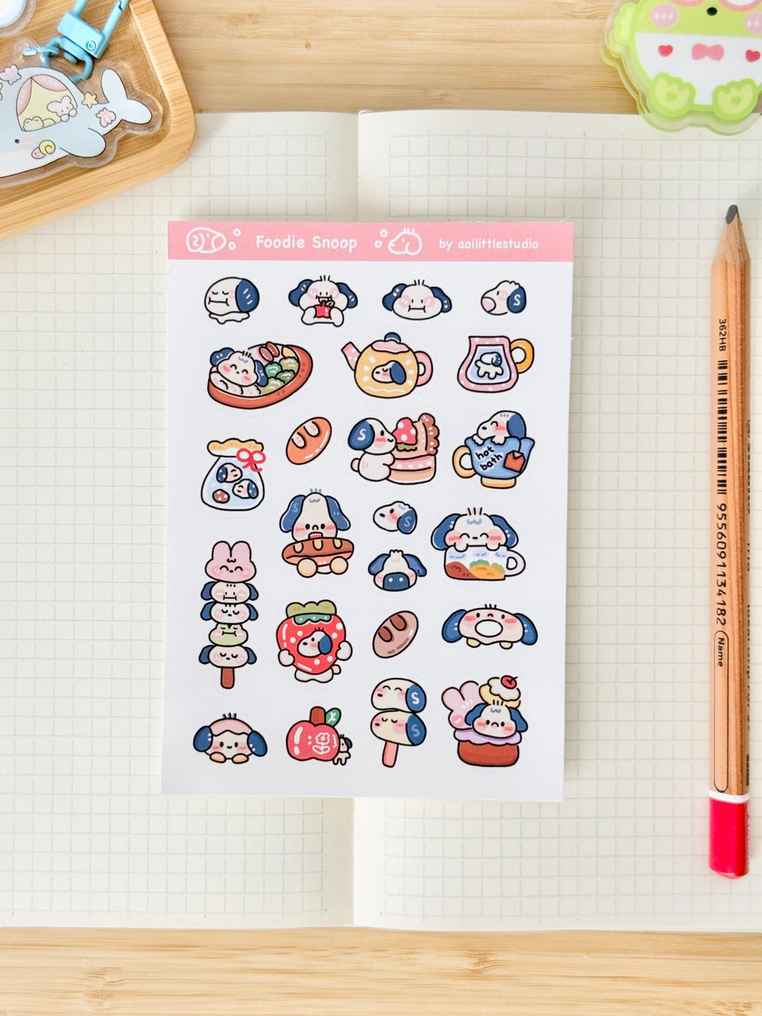 Foodie Snoop Sticker Sheet | Bullet Journal Stickers, Cute Planner ...