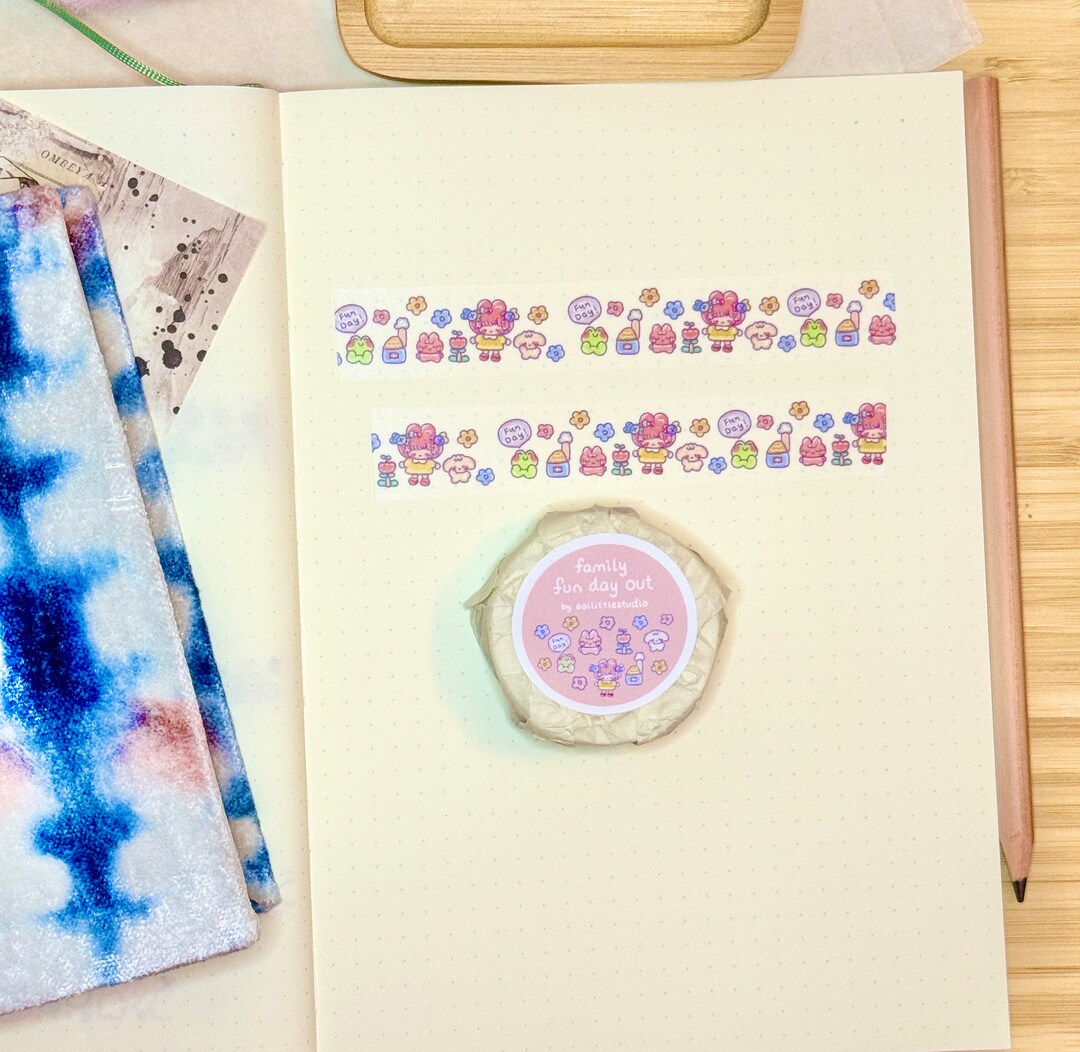 Washi Tape family Fun Day Out Unique Colorful 10m X 15mm Cute Washi ...
