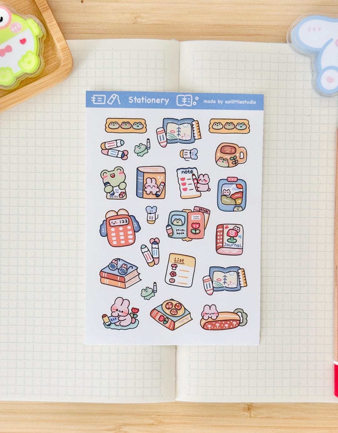 Stationery Sticker Sheet | Bullet Journal Stickers, Cute Planner ...
