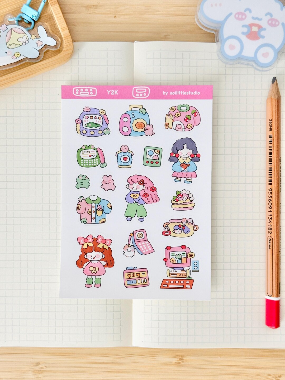 Y2K Sticker Sheet | Bullet Journal Stickers, Cute Planner Stickers ...