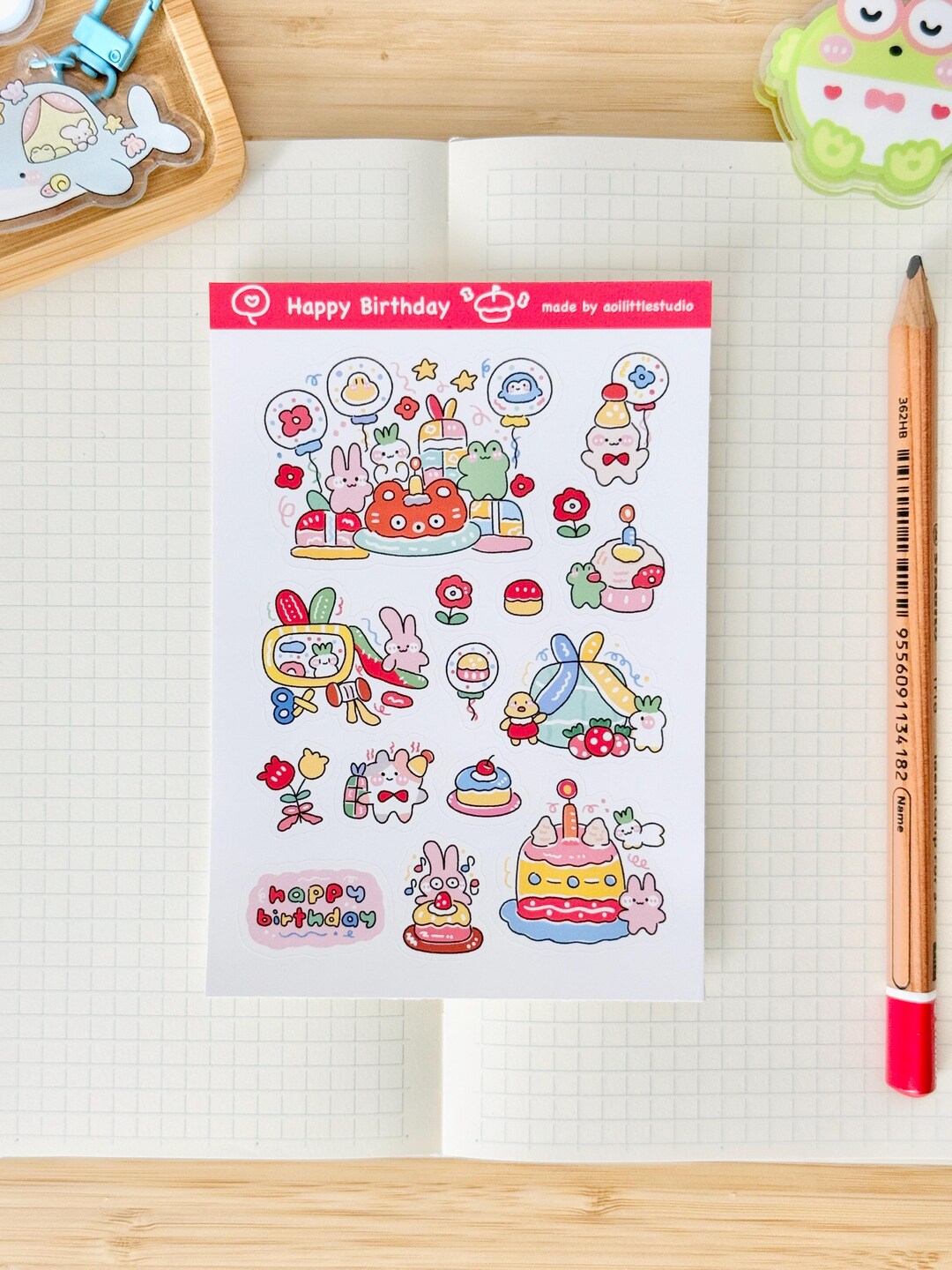 Happy Birthday Sticker Sheet | Bullet Journal Stickers, Cute Planner ...