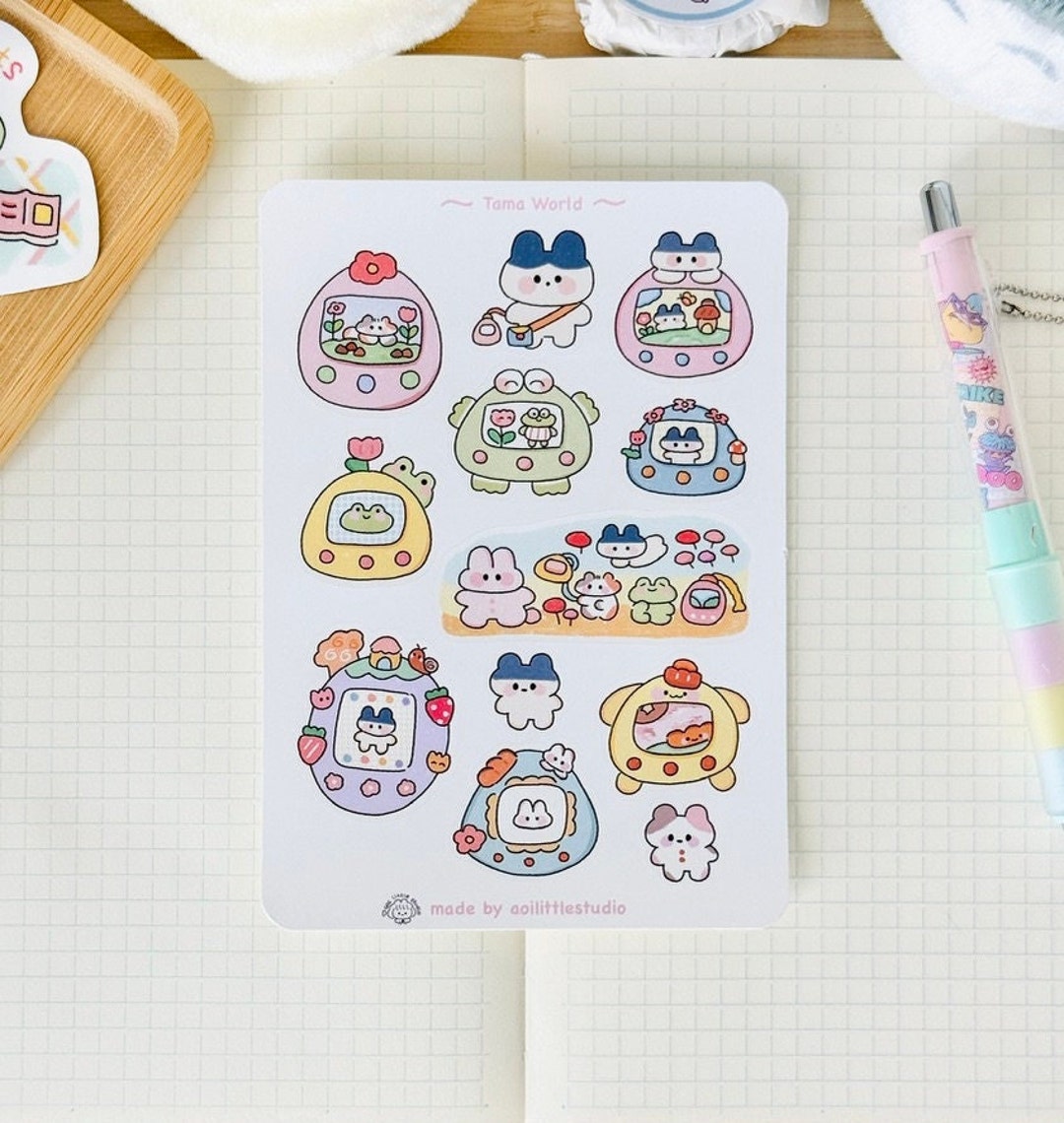Tama World Sticker Sheet Bullet Journal Stickers, Cute Planner Stickers ...