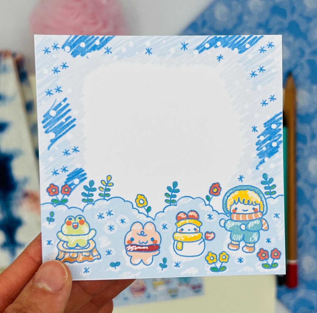 A Snowy Winter Day Memo Sheets Loose Memo Sheets Note Paper Aesthetic ...