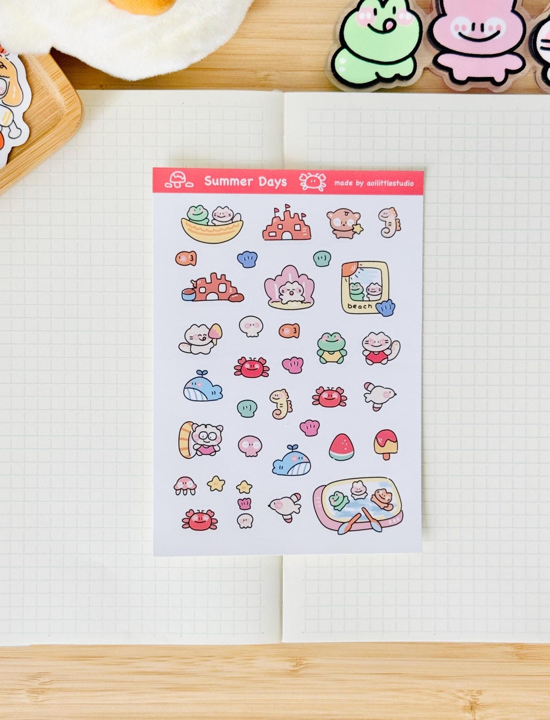 Summer Days Sticker Sheet | Bullet Journal Stickers, Cute Planner ...