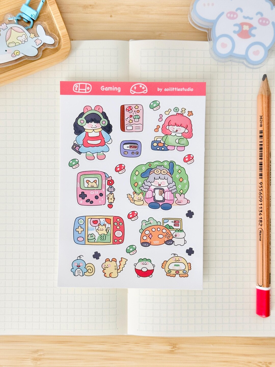 Gaming Sticker Sheet | Bullet Journal Stickers, Cute Planner Stickers ...