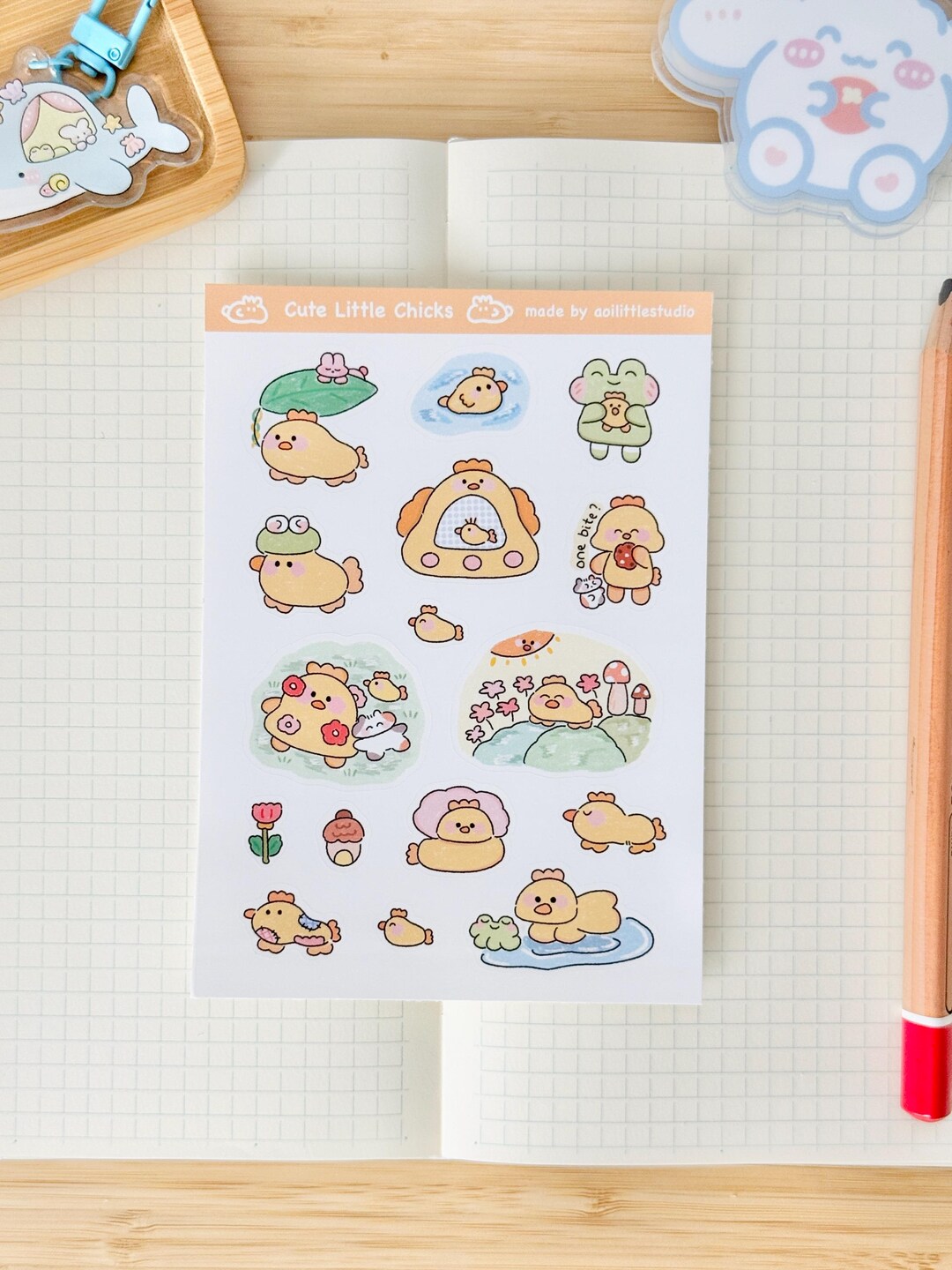 Cute Little Chicks Sticker Sheet | Bullet Journal Stickers, Cute ...