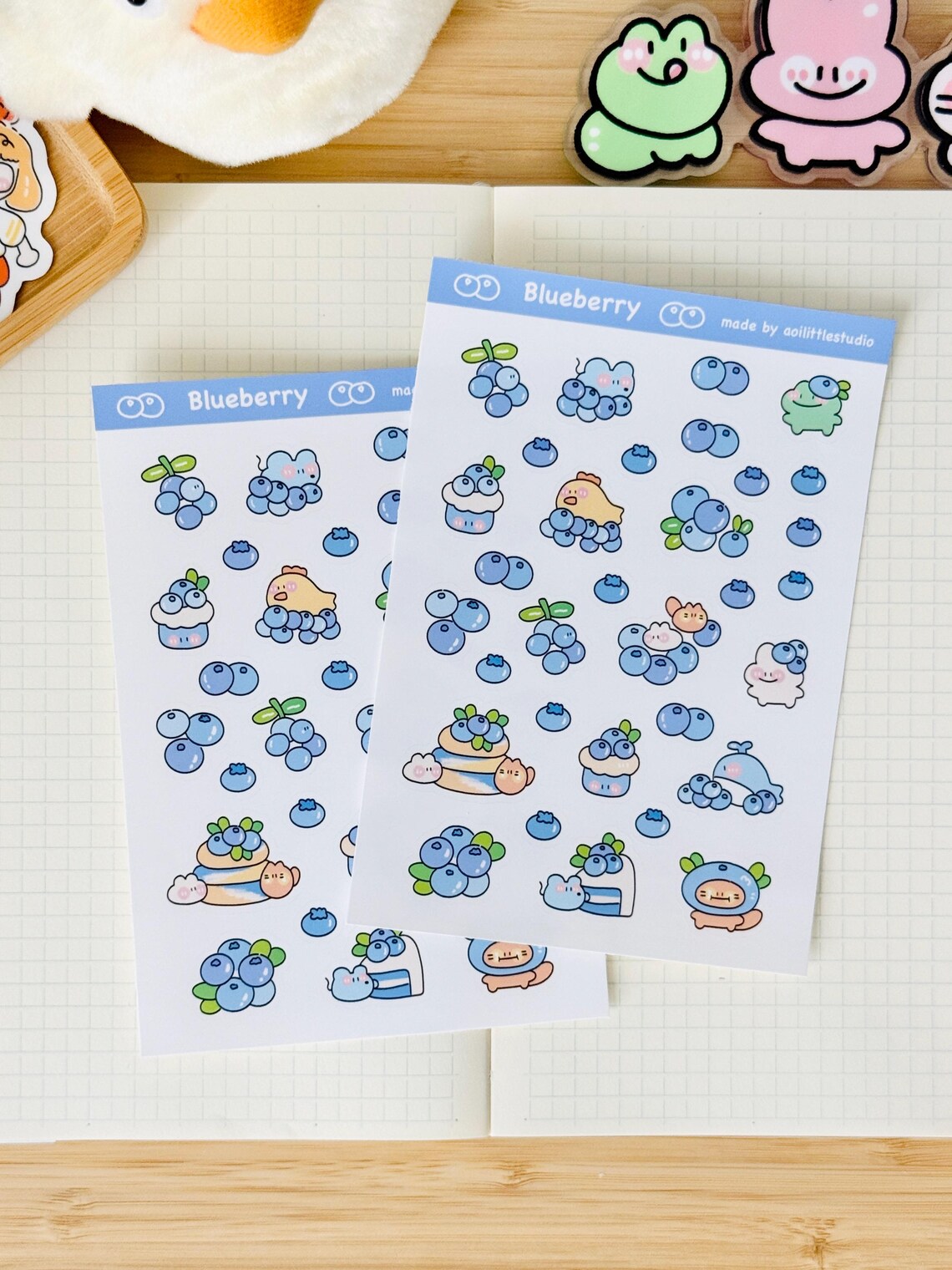 Blueberry Sticker Sheet | Bullet Journal Stickers, Cute Planner ...