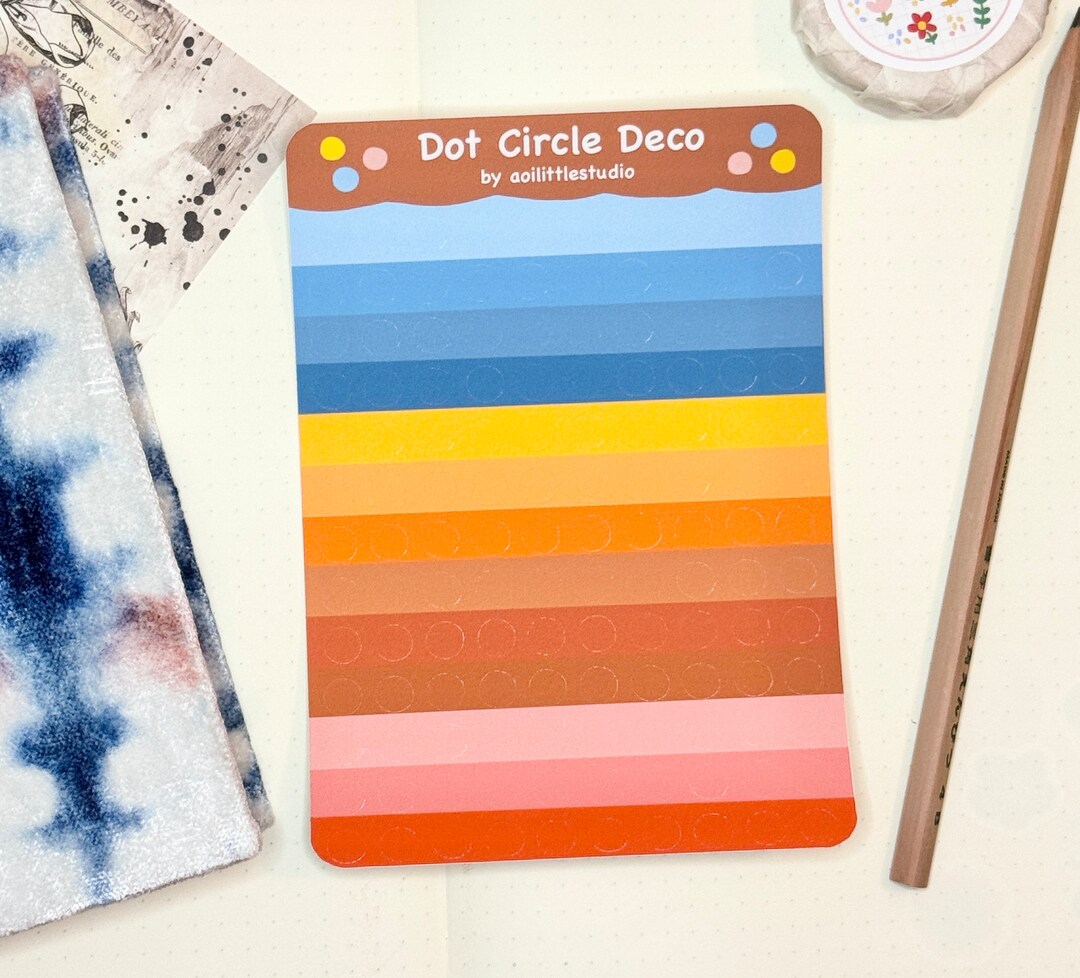 Dot Circle Deco Sticker Sheet Bullet Journal Stickers, Cute Planner ...