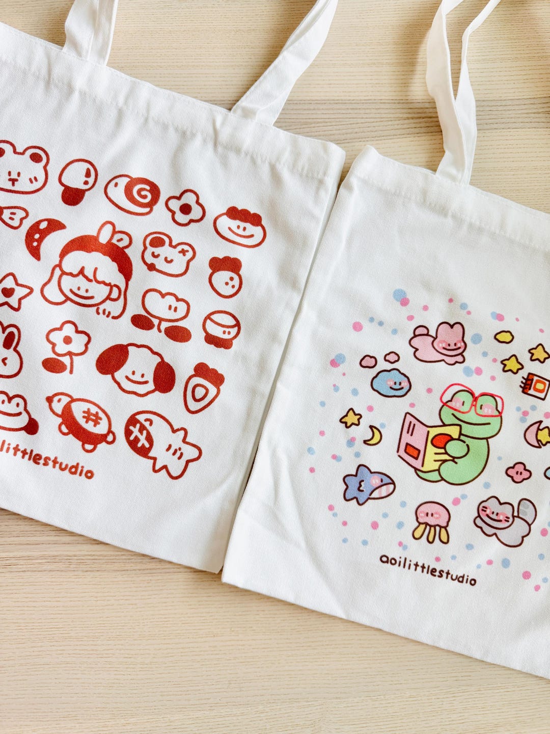 Cute Doodles Tote Bag | 2 Options | Self-design | Limited Edition ...