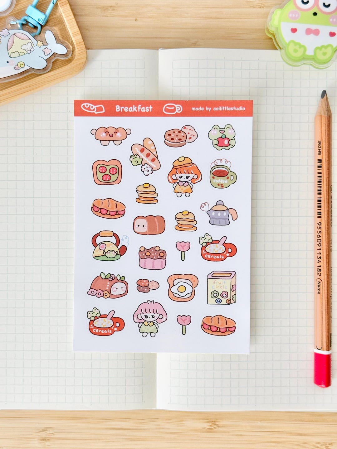 Breakfast Sticker Sheet | Bullet Journal Stickers, Cute Planner ...