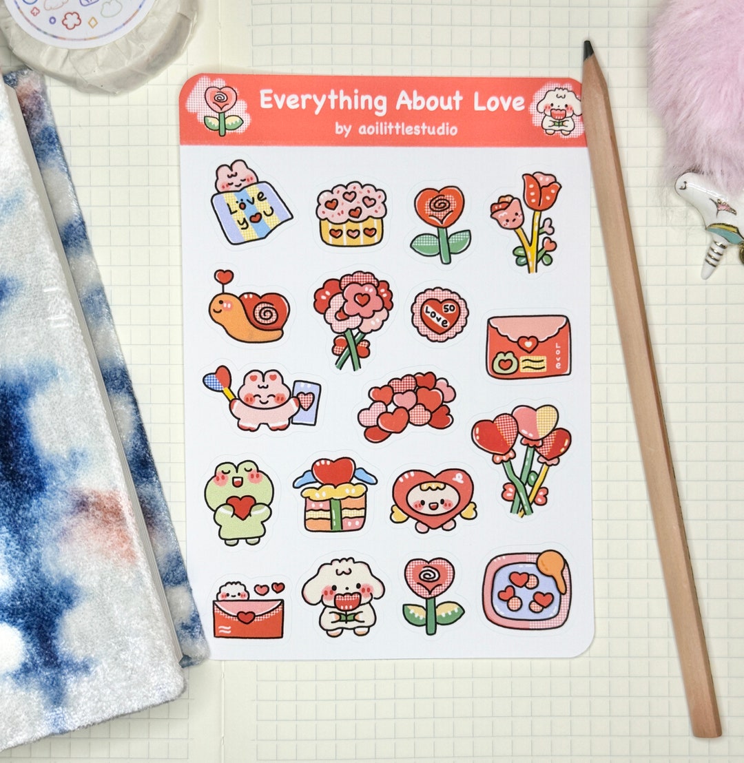 Everything About Love Sticker Sheet Bullet Journal Stickers, Cute ...